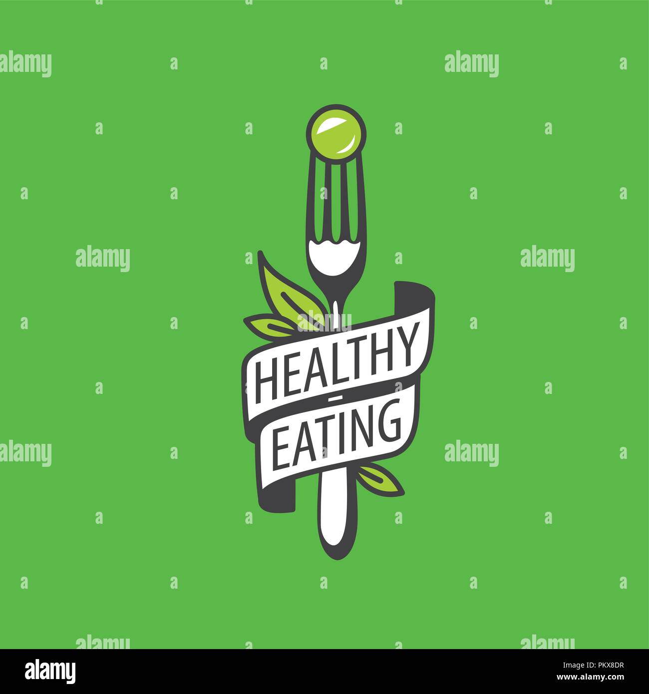 vector logo healthy eating Stock Vector Image & Art - Alamy