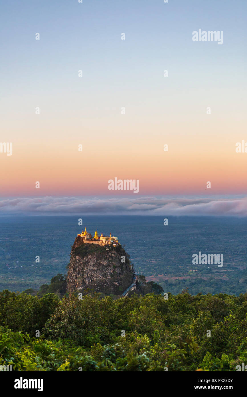 Mount Popa on an old volcano in Bagan, Myanmar Stock Photo - Alamy