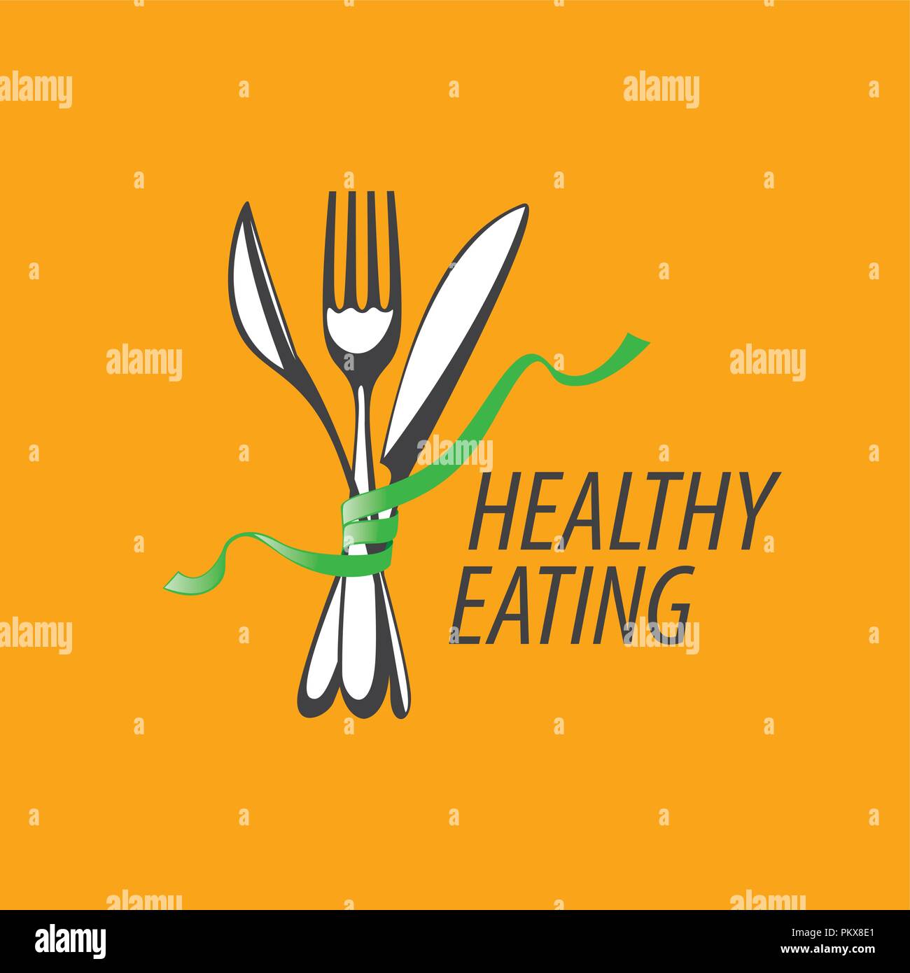 vector logo healthy eating Stock Vector Image & Art - Alamy