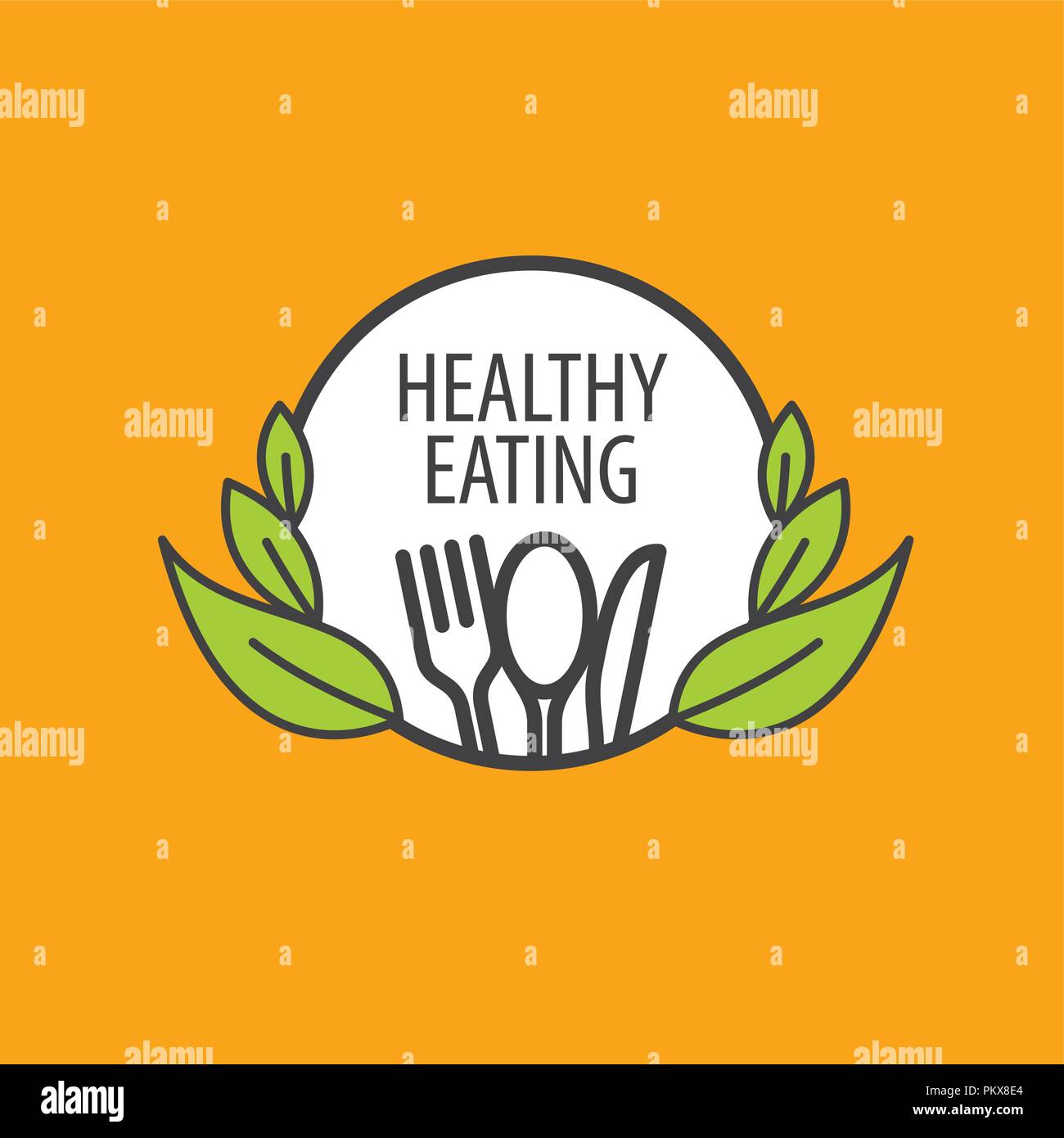 vector logo healthy eating Stock Vector Image & Art - Alamy