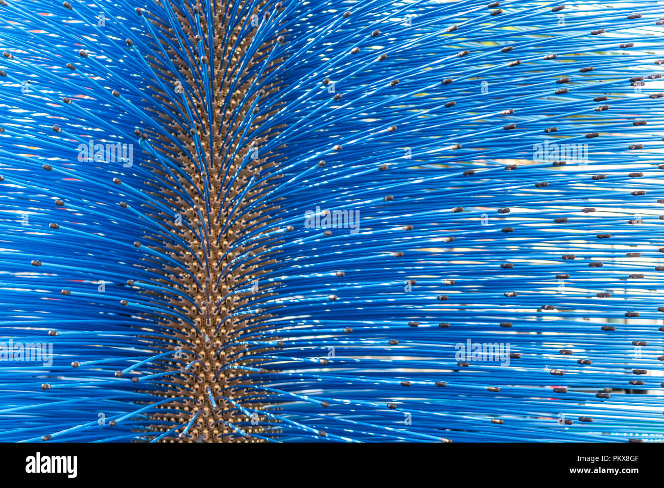 closeup of Rotative Mechanical thinning machine for drupacea Stock ...