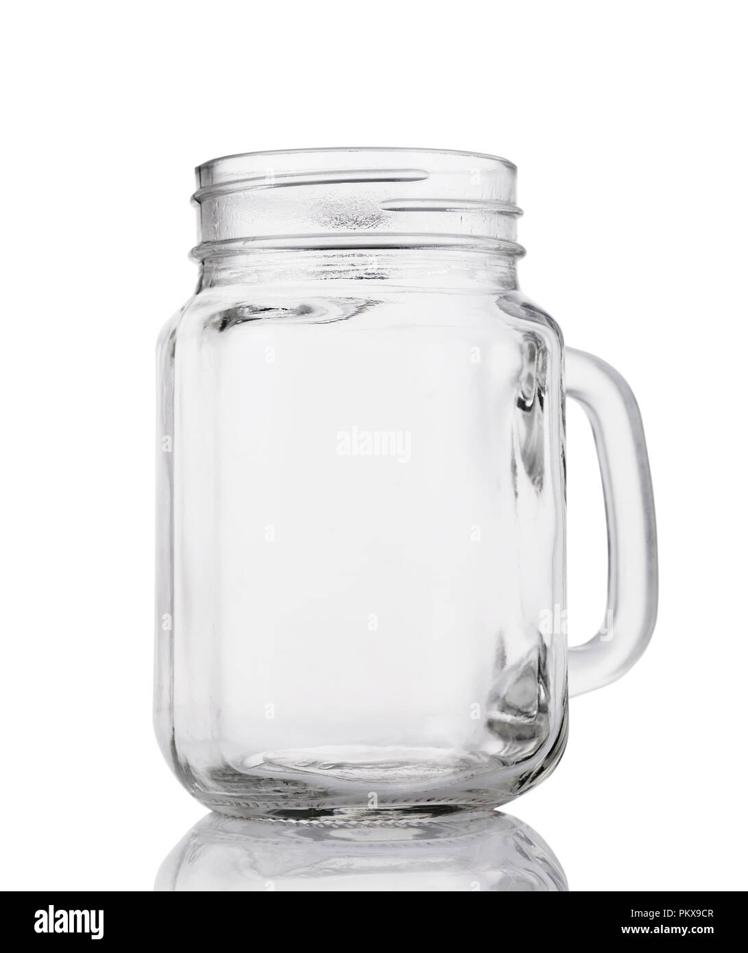 Empty glass jar isolated on white background Stock Photo - Alamy