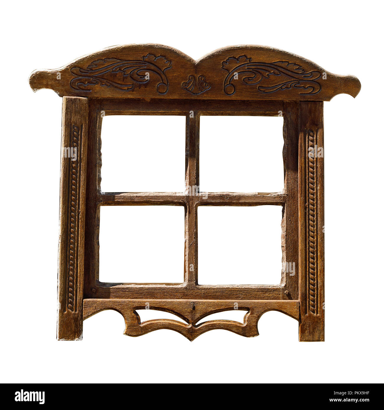 Old wooden window Cut Out Stock Images & Pictures - Alamy