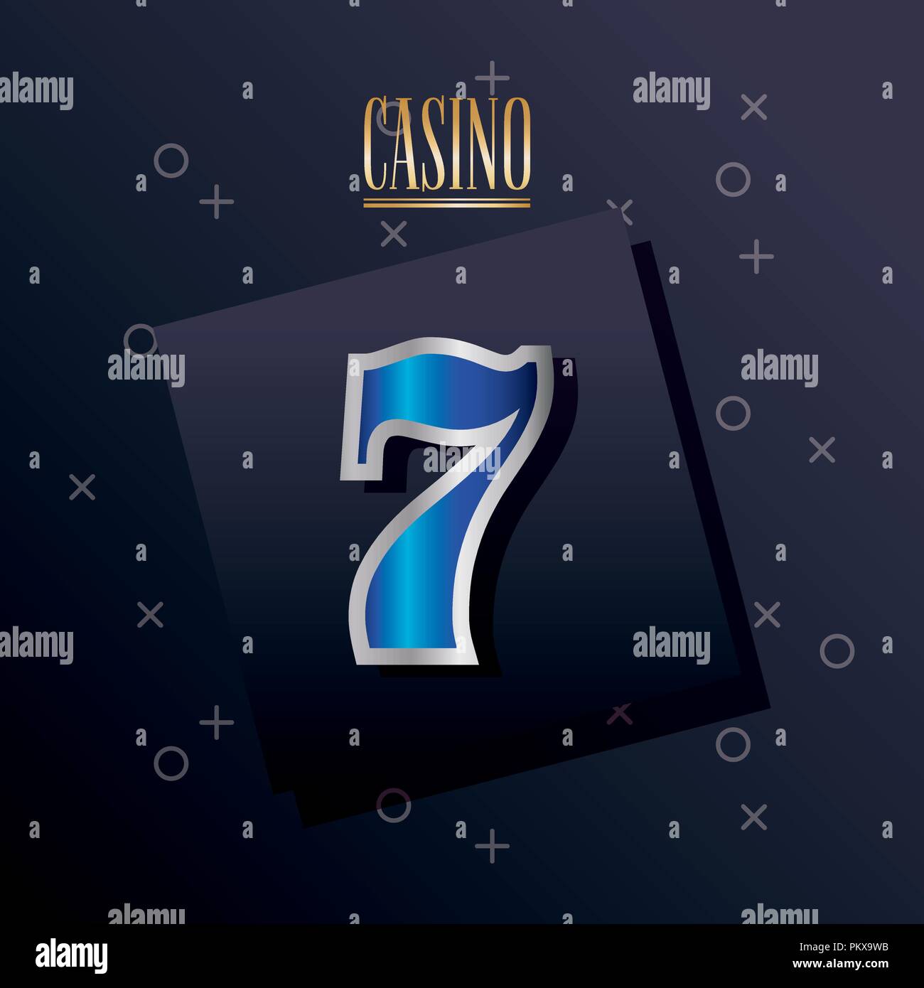 casino design with seven icon over black background, colorful design ...