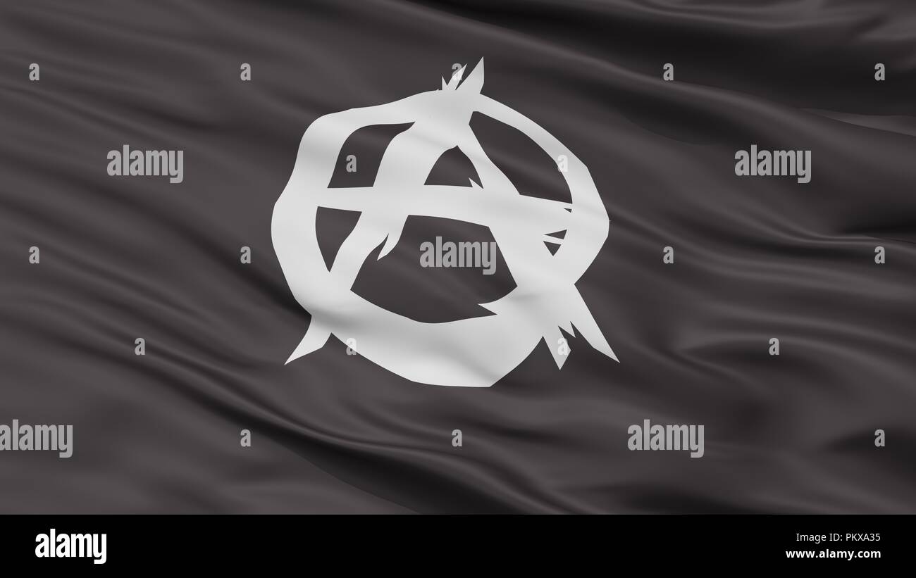 Anarchist Movement Flag, Closeup View, 3D Rendering Stock Photo - Alamy