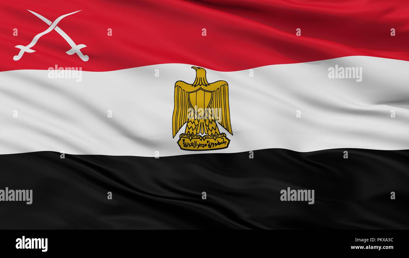 Army Of Egypt Flag, Closeup View, 3D Rendering Stock Photo - Alamy