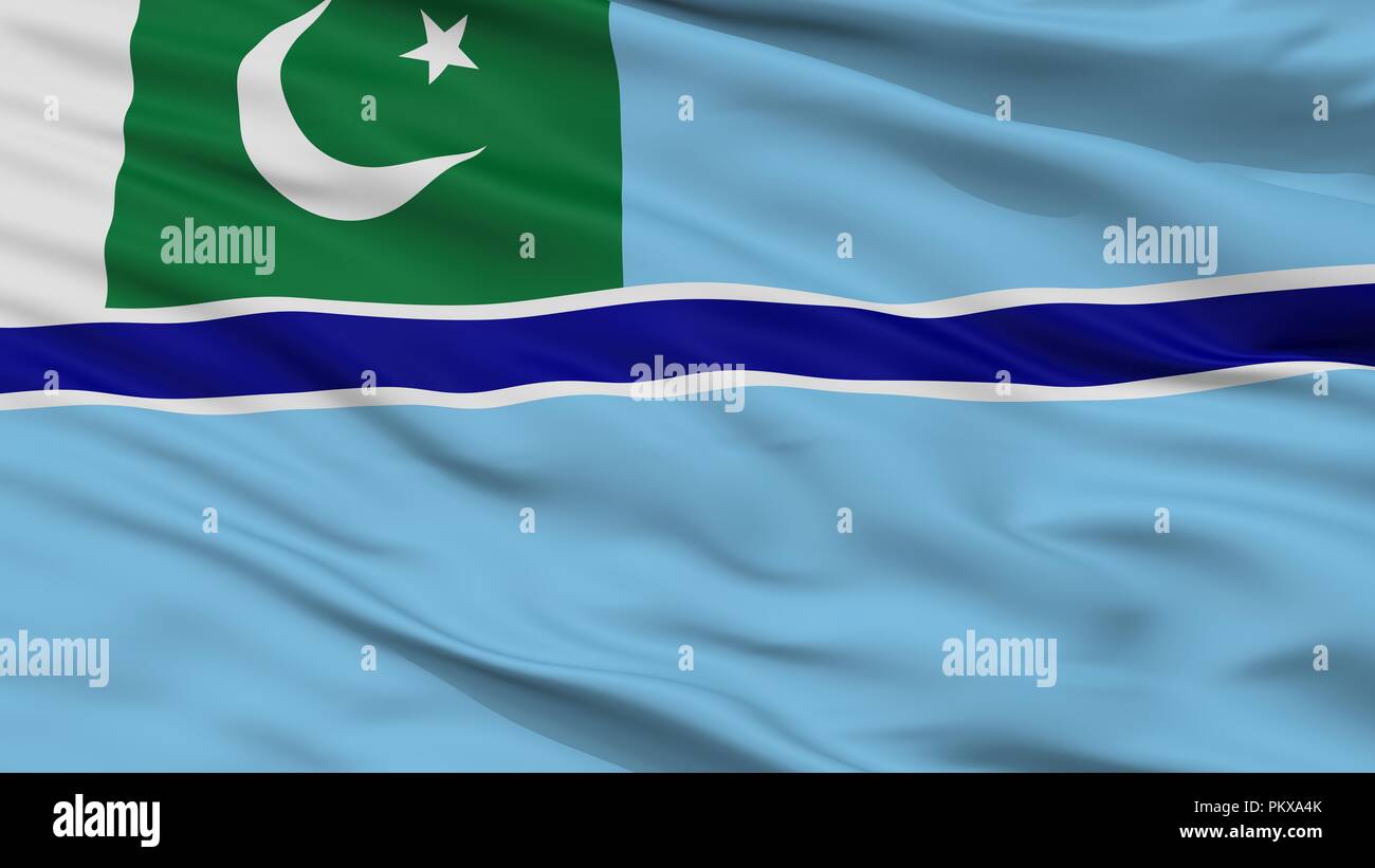 Civil Air Ensign Of Pakistan Flag, Closeup View, 3D Rendering Stock ...