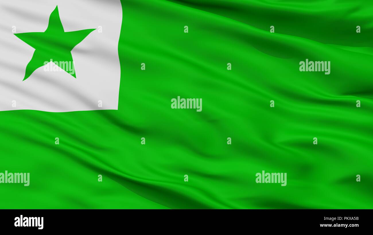 Esperanto Flag Closeup View, 3D Rendering Stock Photo - Alamy