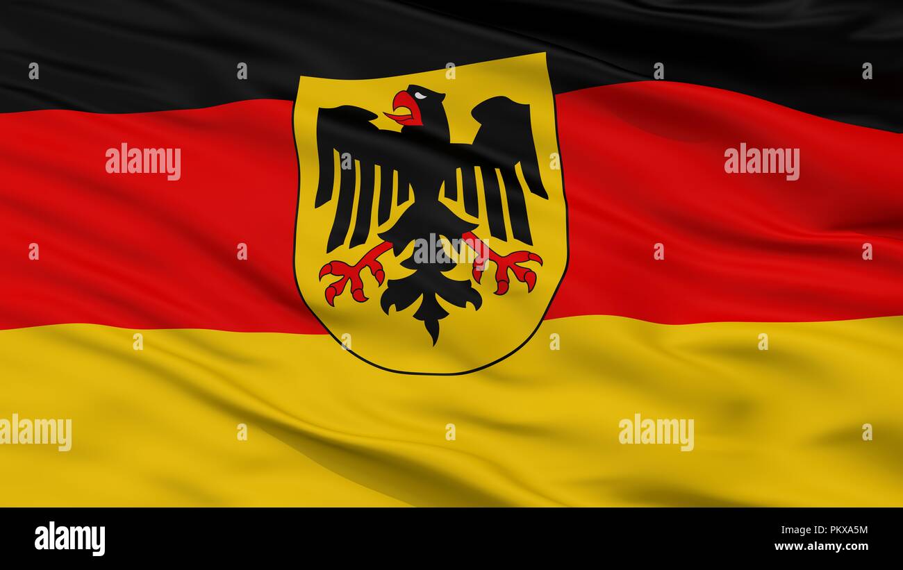 Germany State Flag, Closeup View, 3D Rendering Stock Photo - Alamy