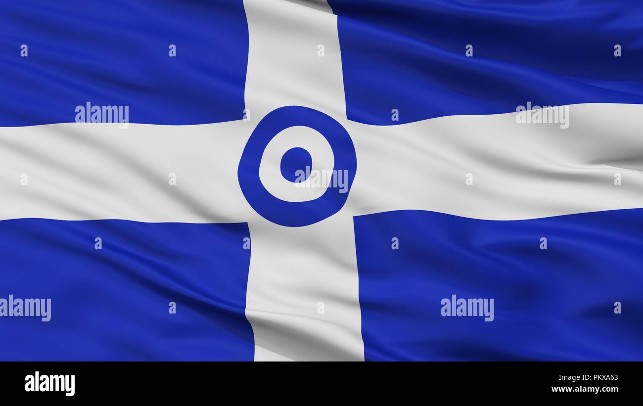 Hellenic Air Force 1973 1978 Flag, Closeup View, 3D Rendering Stock ...