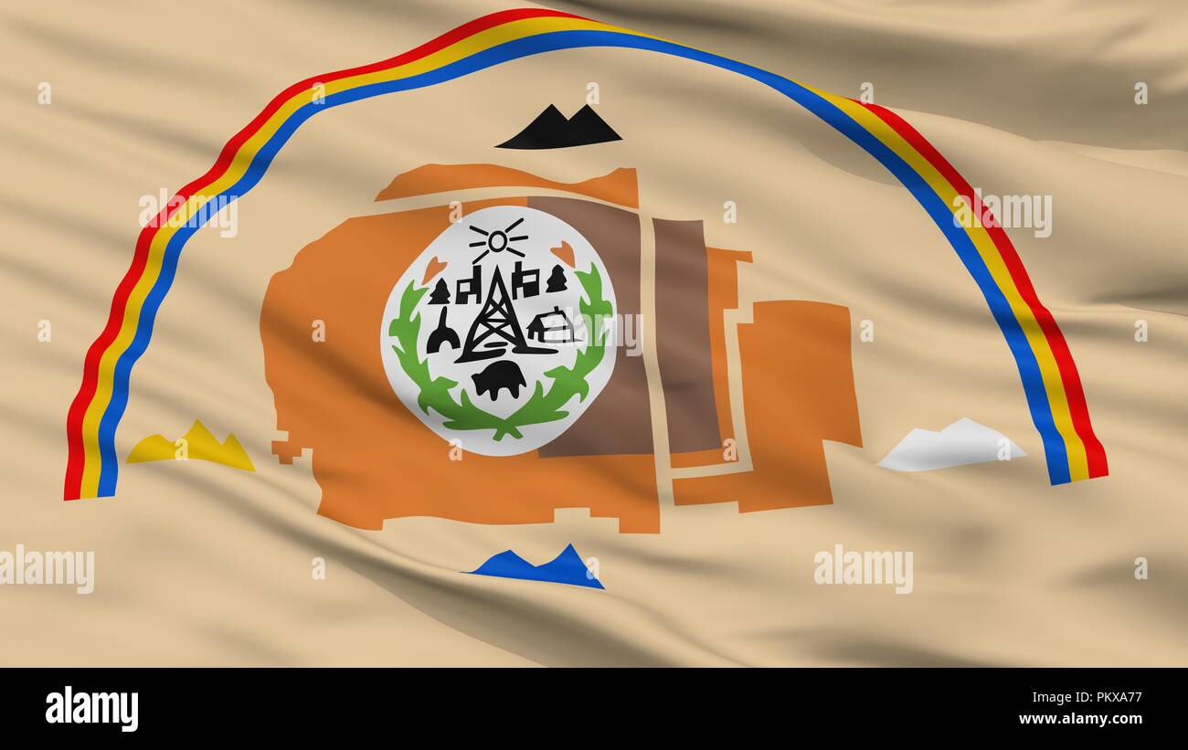 Navajo Indian Flag, Closeup View, 3D Rendering Stock Photo - Alamy