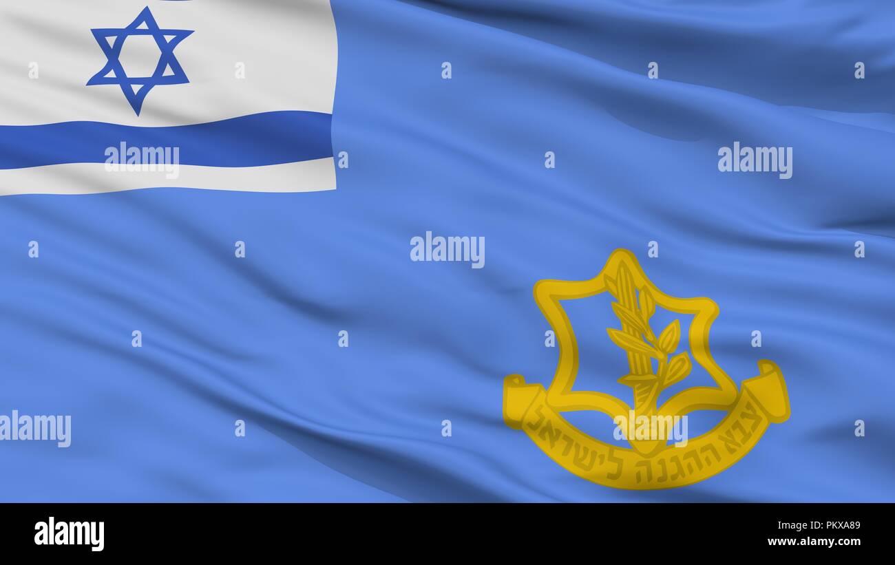 Israel Defense Forces Flag, Closeup View, 3D Rendering Stock Photo - Alamy