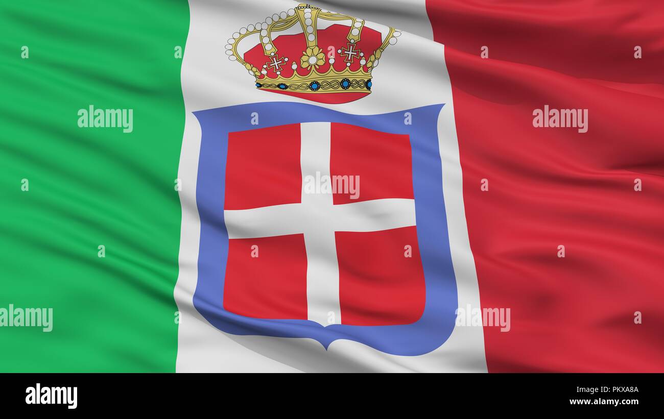 Italian Monarchy Flag, Closeup View, 3D Rendering Stock Photo - Alamy