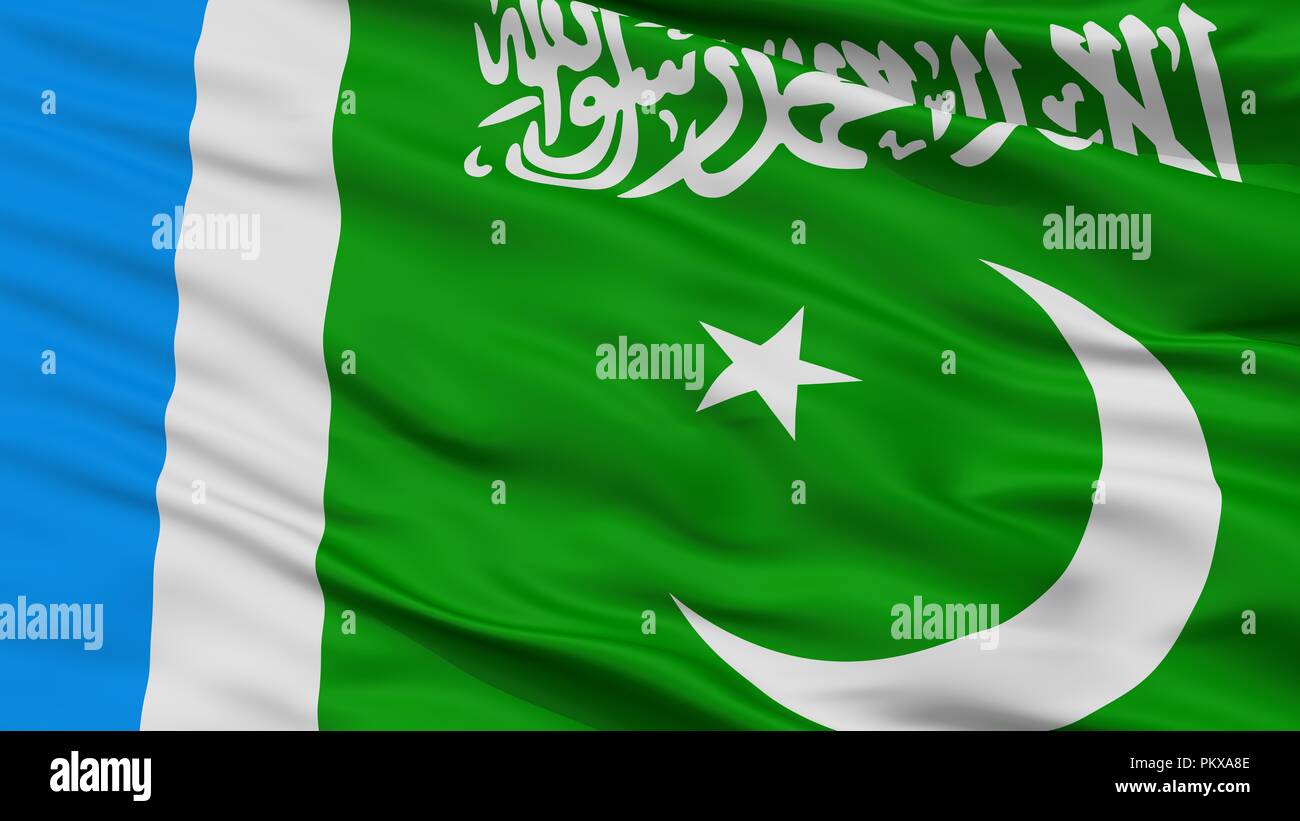 Jamaat E Islami Pakistan Flag, Closeup View, 3D Rendering Stock Photo ...