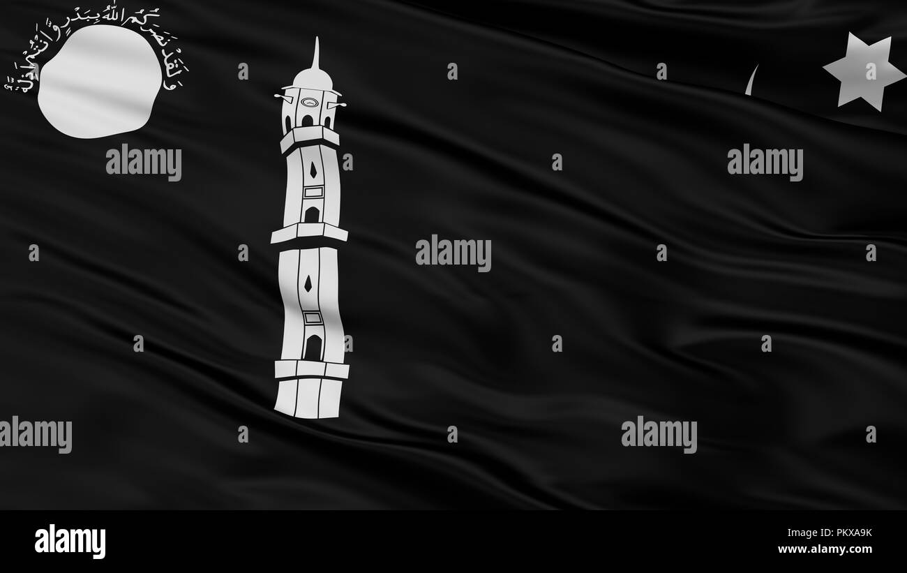 Liwa E Ahmadiyya Flag, Closeup View, 3D Rendering Stock Photo - Alamy