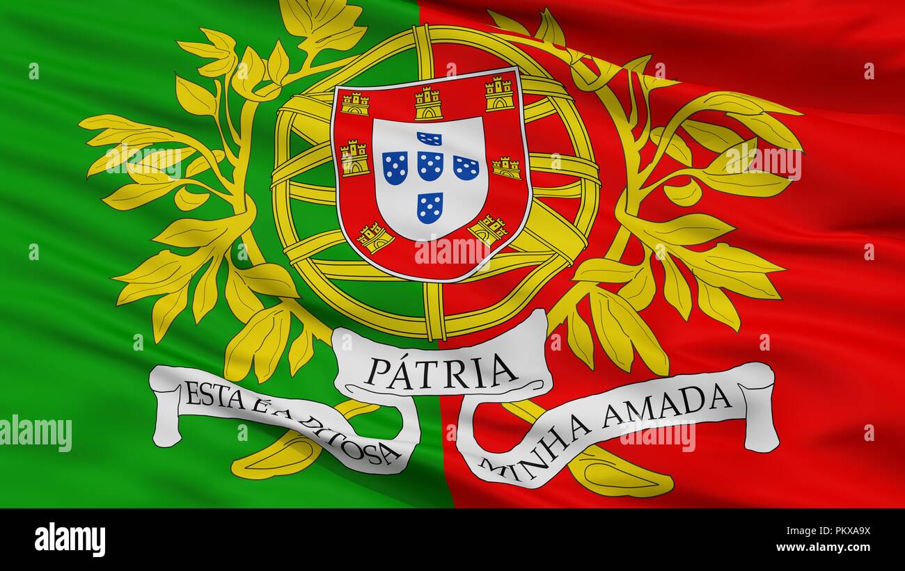 Military Portugal Flag, Closeup View, 3D Rendering Stock Photo - Alamy