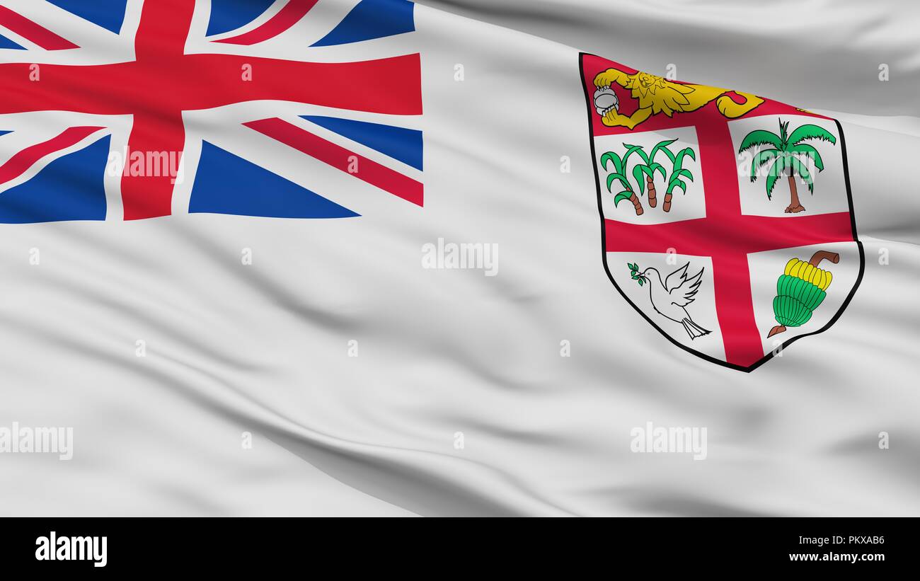 Fiji Naval Ensign Flag, Closeup View, 3D Rendering Stock Photo - Alamy
