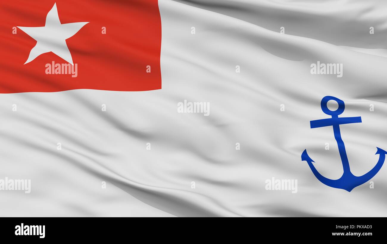 Myanmar Naval Ensign Flag, Closeup View, 3D Rendering Stock Photo - Alamy