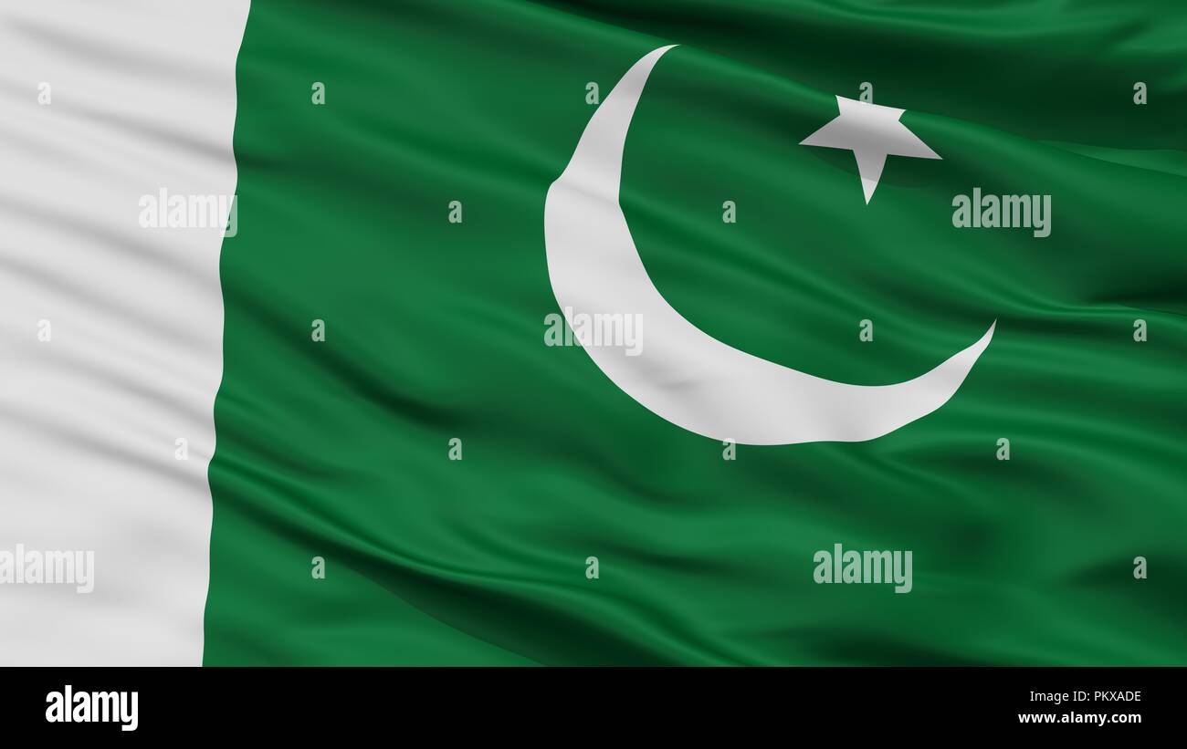 Pakistan Naval Ensign Flag, Closeup View, 3D Rendering Stock Photo - Alamy