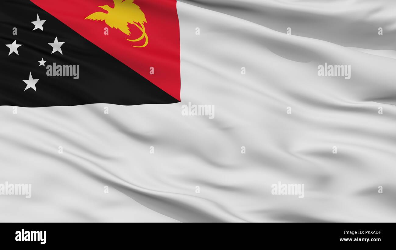 Papua New Guinea Naval Ensign Flag, Closeup View, 3D Rendering Stock ...