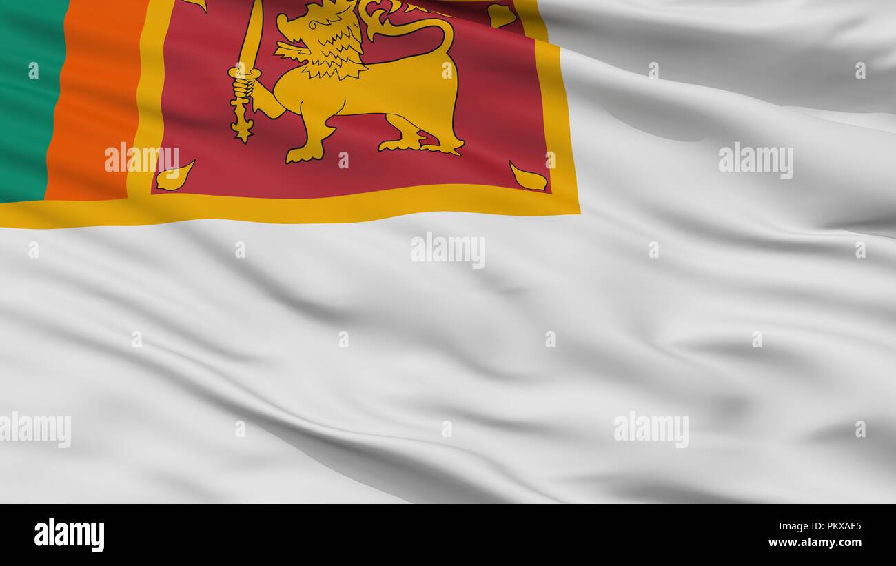 Sri Lanka Naval Ensign Flag, Closeup View, 3D Rendering Stock Photo - Alamy