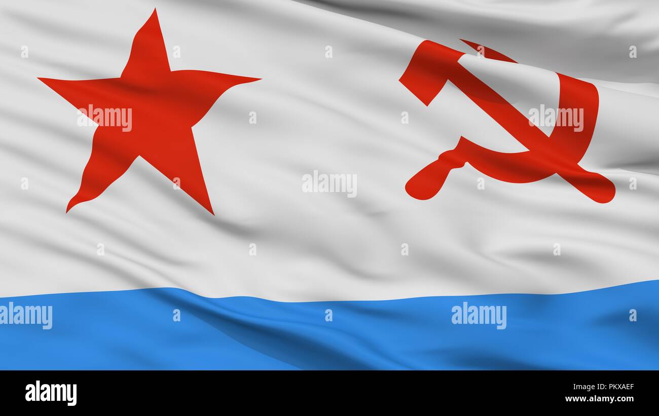 Soviet Union Naval Ensign Flag, Closeup View, 3D Rendering Stock Photo ...