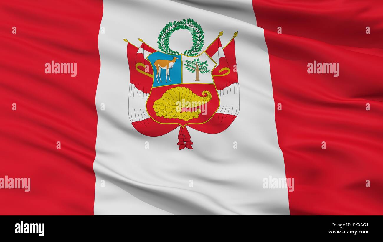 Peru War Flag, Closeup View, 3D Rendering Stock Photo - Alamy