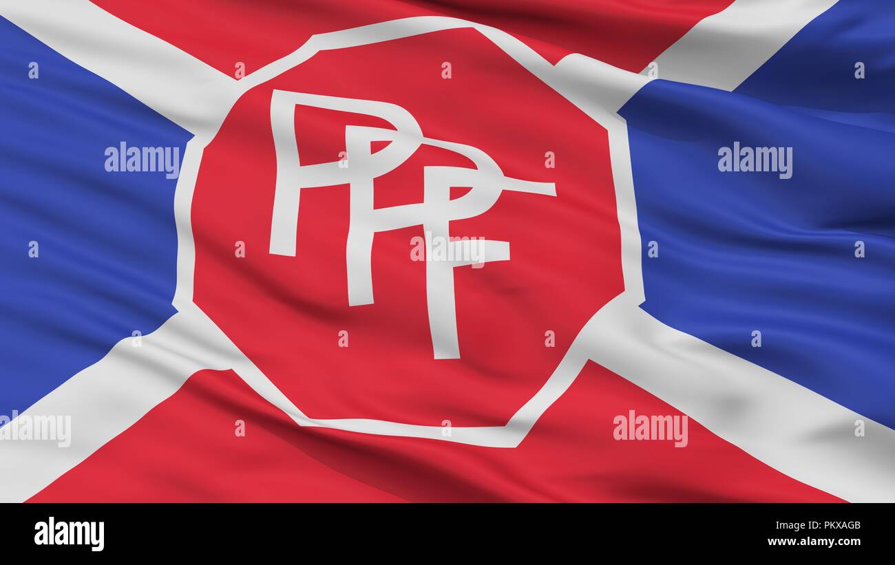 Ppf Flag Closeup View, 3D Rendering Stock Photo - Alamy