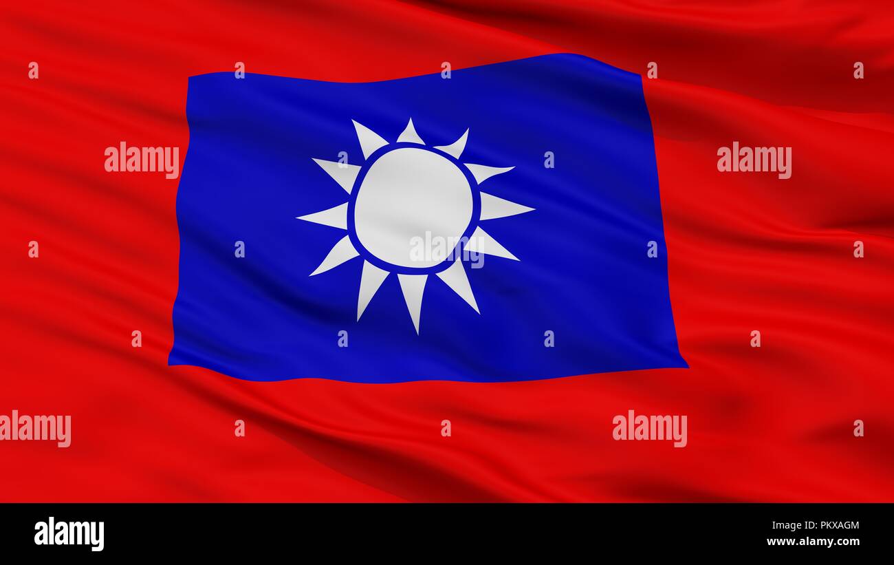 Republic Of China Army Flag, Closeup View, 3D Rendering Stock Photo - Alamy