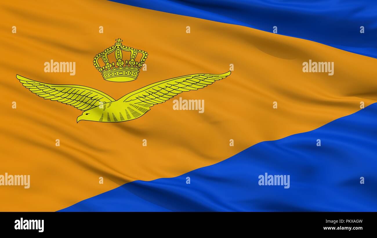 Royal Netherlands Air Force Flag, Closeup View, 3D Rendering Stock ...