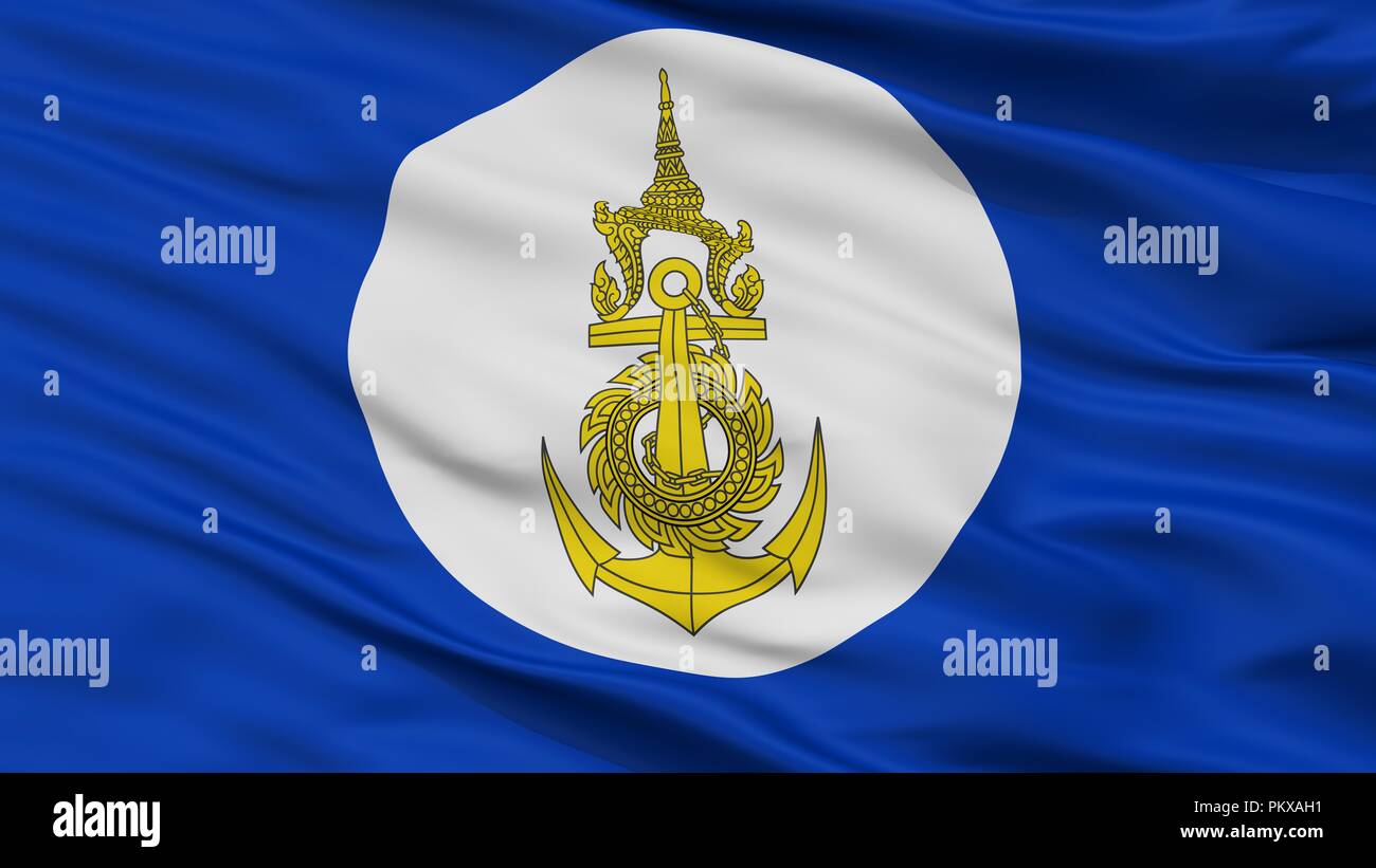 Royal Thai Navy Flag, Closeup View, 3D Rendering Stock Photo - Alamy