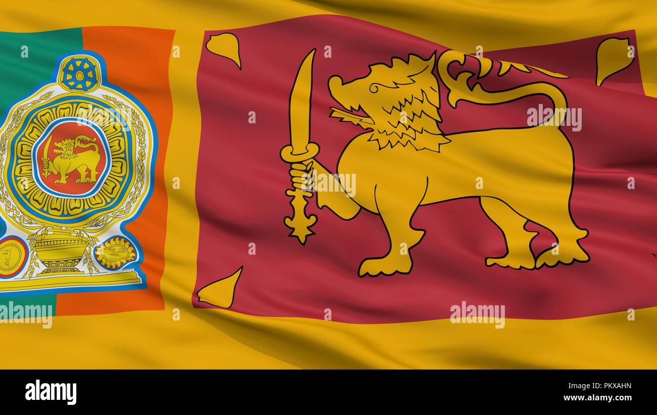 Sri Lankan Army Flag, Closeup View, 3D Rendering Stock Photo - Alamy