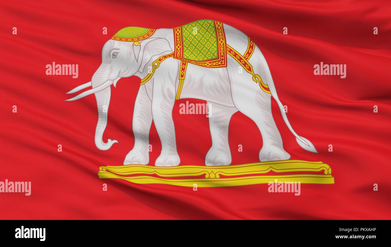State Thailand 1916 Flag, Closeup View, 3D Rendering Stock Photo - Alamy