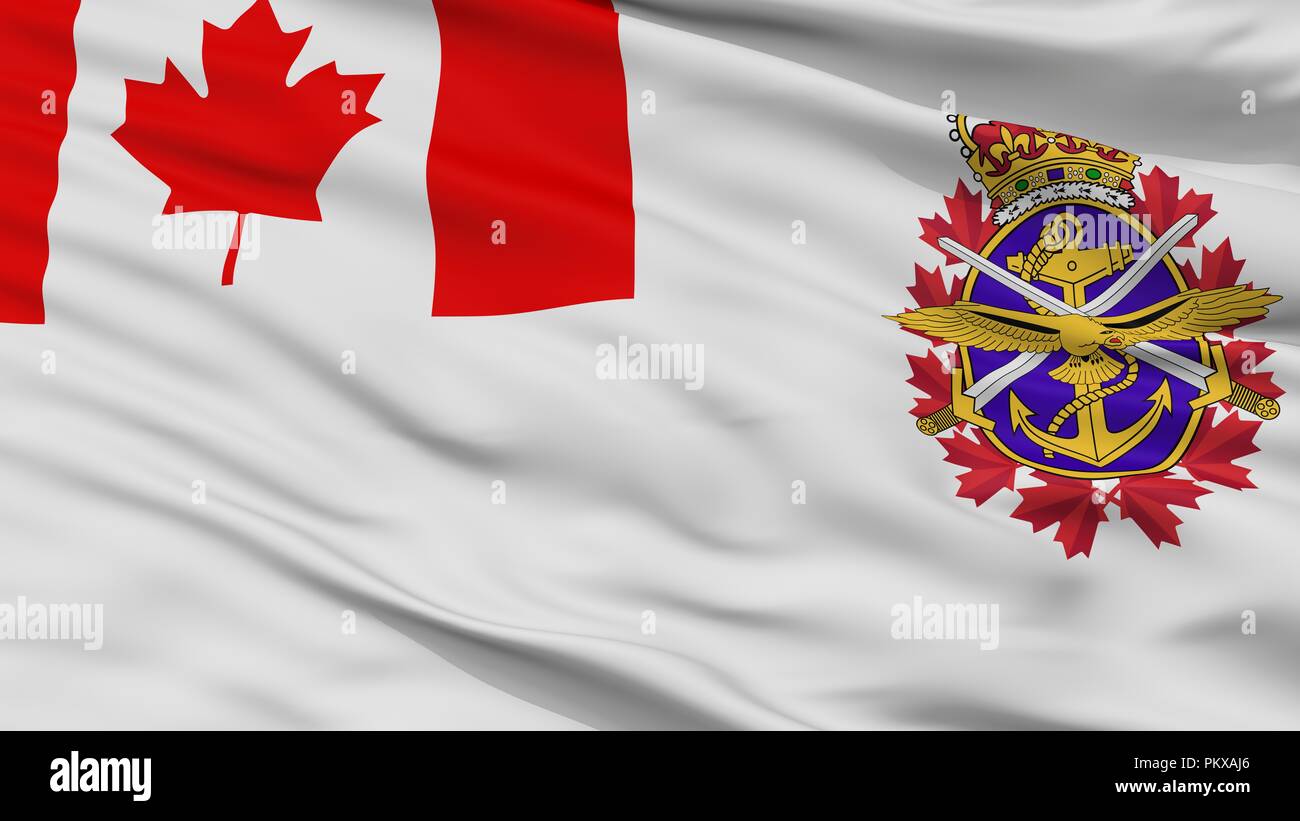 Canadian Forces Flag, Closeup View, 3D Rendering Stock Photo - Alamy