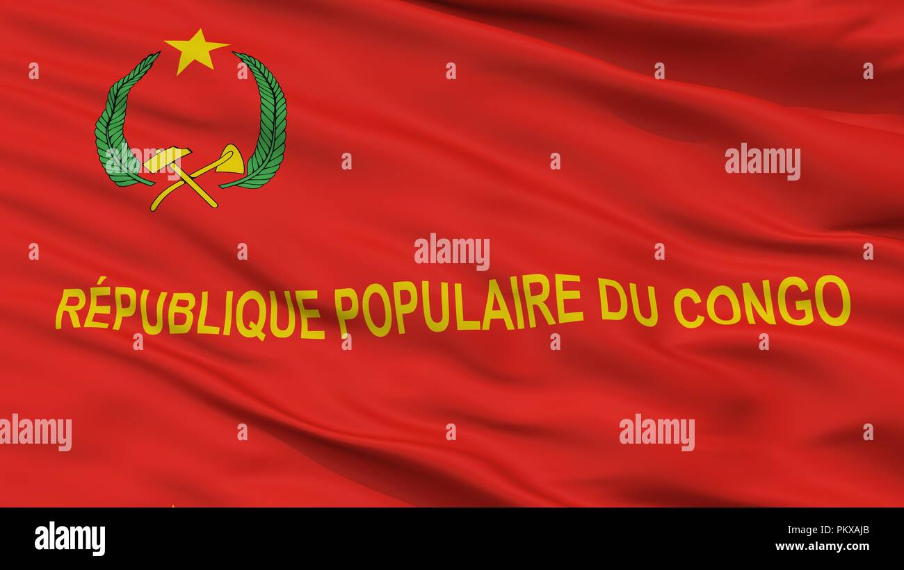 The Congo Army 1970 1992 Flag, Closeup View, 3D Rendering Stock Photo ...