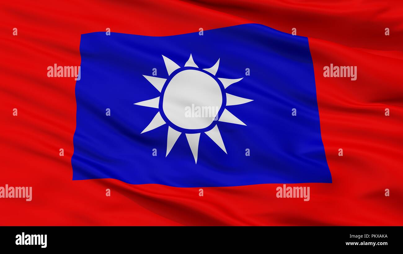 Republic Of China Army Flag, Closeup View, 3D Rendering Stock Photo - Alamy