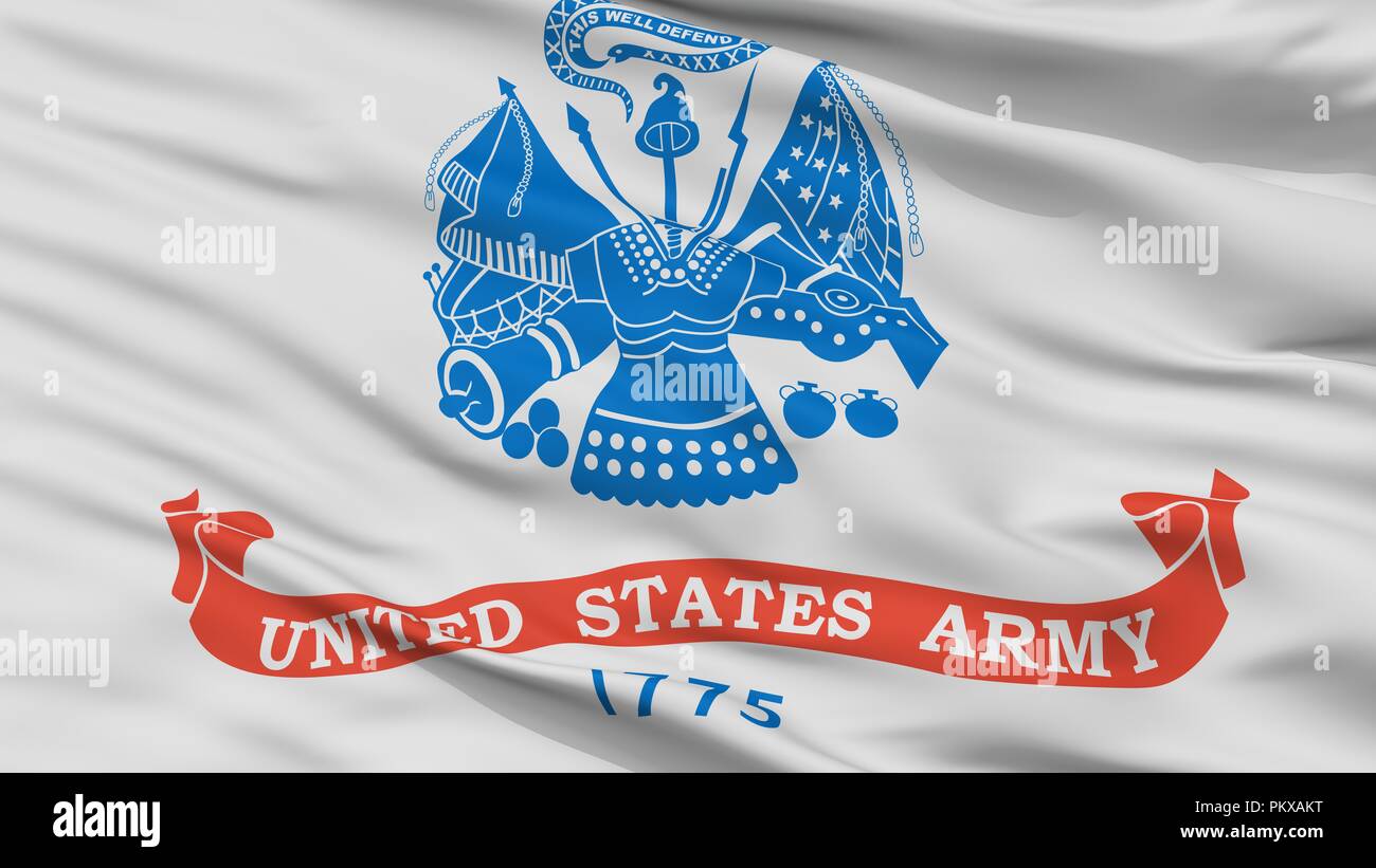 United States Army Flag, Closeup View, 3D Rendering Stock Photo - Alamy