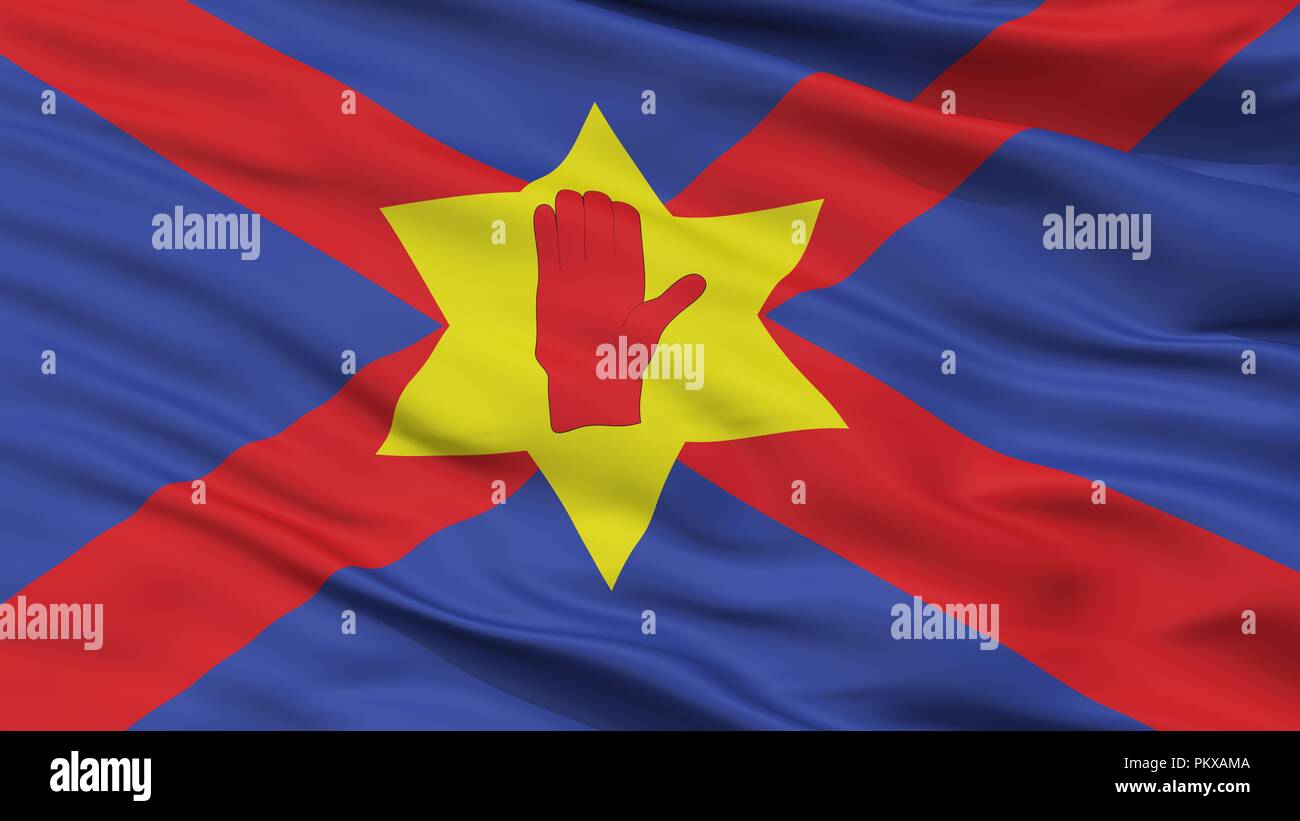 Ulster Nationalism Flag, Closeup View, 3D Rendering Stock Photo - Alamy