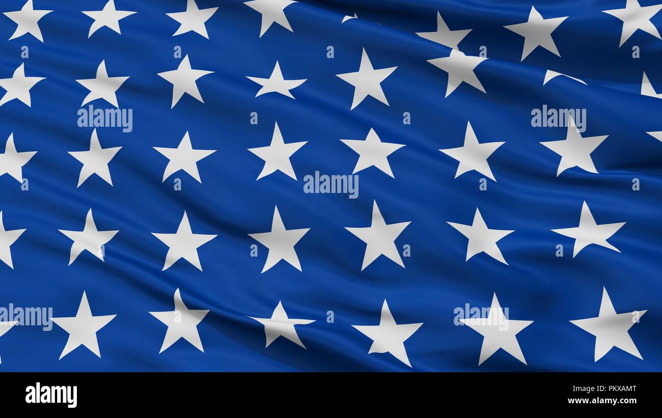 Us Naval Jack 48 Stars Flag, Closeup View, 3D Rendering Stock Photo - Alamy
