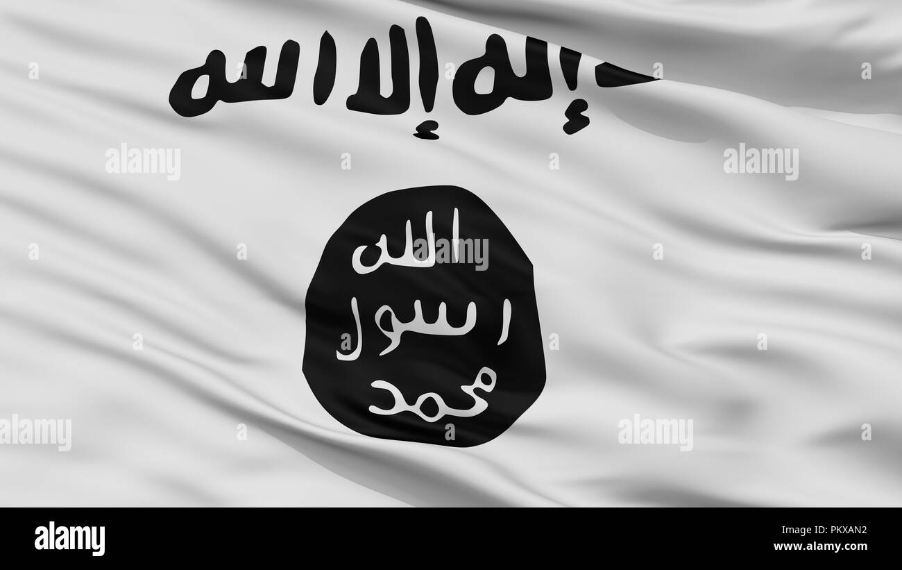 Variant The Islamic State Flag, Closeup View, 3D Rendering Stock Photo ...