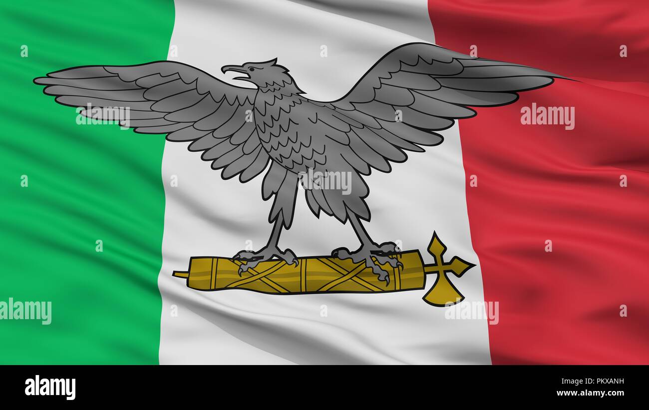 Italian Social Republic War Flag, Closeup View, 3D Rendering Stock ...