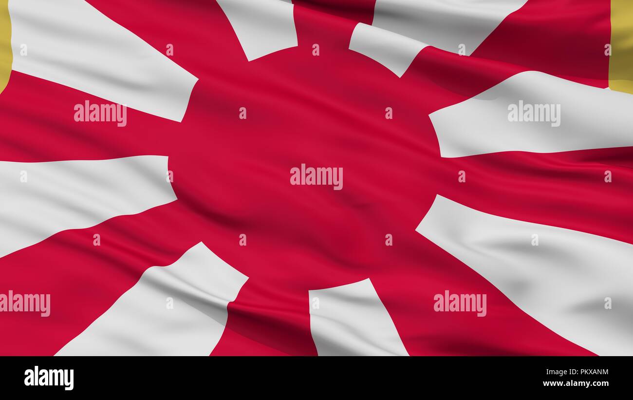 Japan Self Defense Forces Flag, Closeup View, 3D Rendering Stock Photo ...