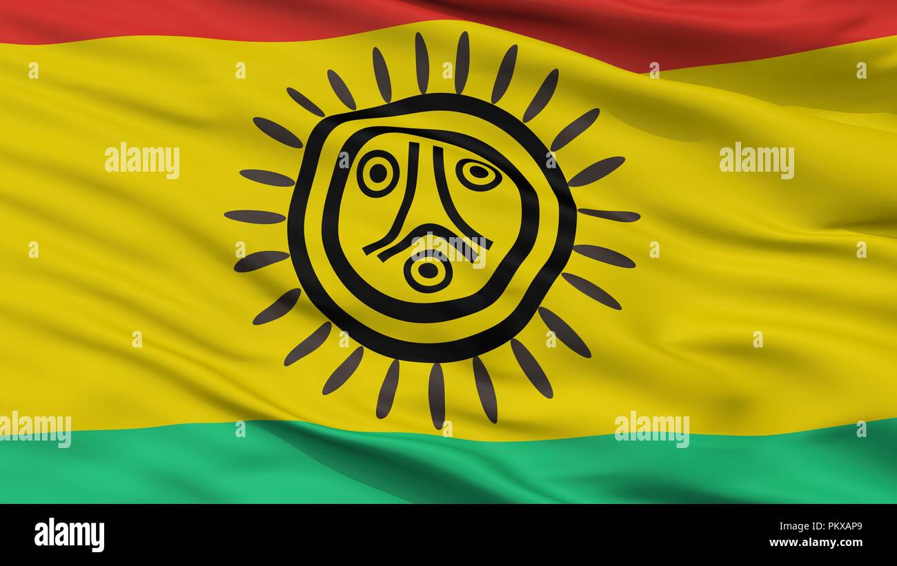 Jatibonicu Taino Tribal Nation Indian Flag, Closeup View, 3D Rendering ...