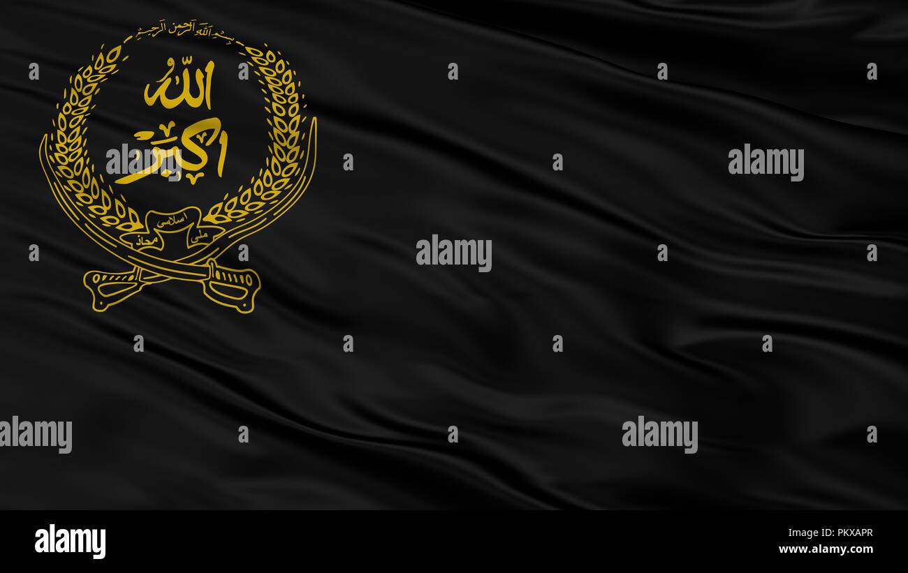 National Islamic Front Of Afghanistan Flag, Closeup View, 3D Rendering ...