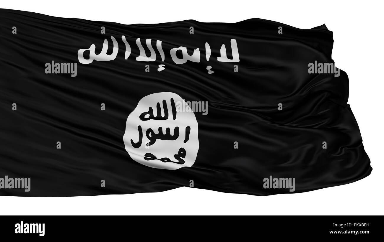 Aqmi Asymmetric Flag, Isolated On White Background, 3D Rendering Stock Photo - Alamy