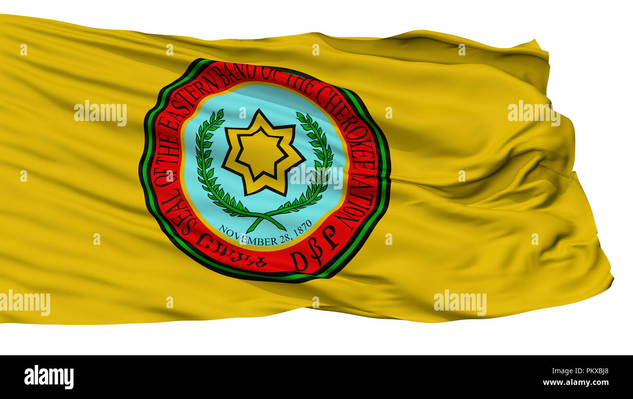Eastern Band Cherokee Indian Flag, Isolated On White Background, 3D ...