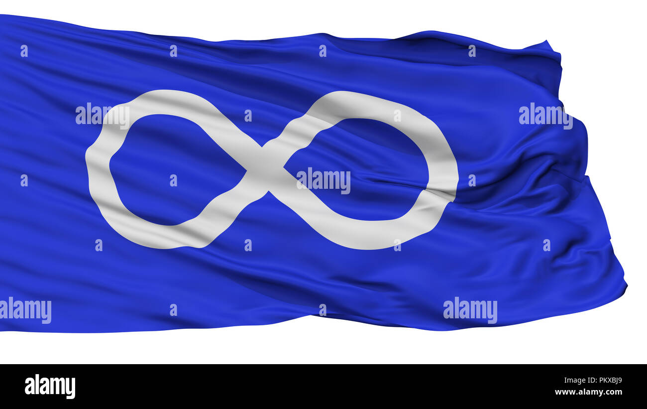 Metis Blue Indian Flag, Isolated On White Background, 3D Rendering ...