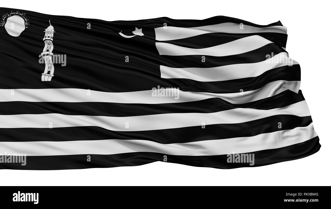 Khuddam Ul Ahmadiyya Flag, Isolated On White Background, 3D Rendering ...