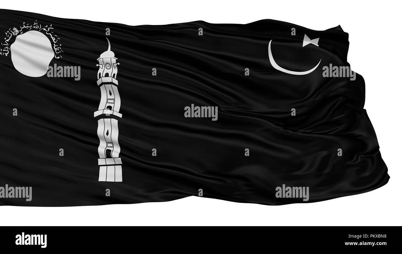 Liwa E Ahmadiyya Flag, Isolated On White Background, 3D Rendering Stock ...