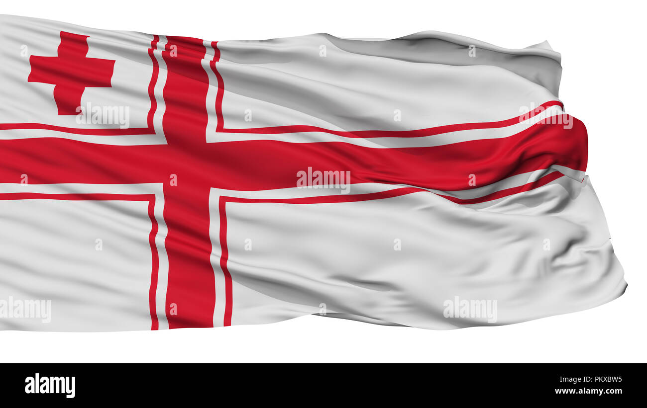 Tonga Naval Ensign Flag, Isolated On White Background, 3D Rendering ...